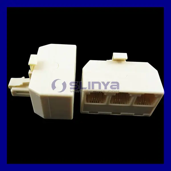 Phone Line Adapter for Modem - RJ11 Triple Connector