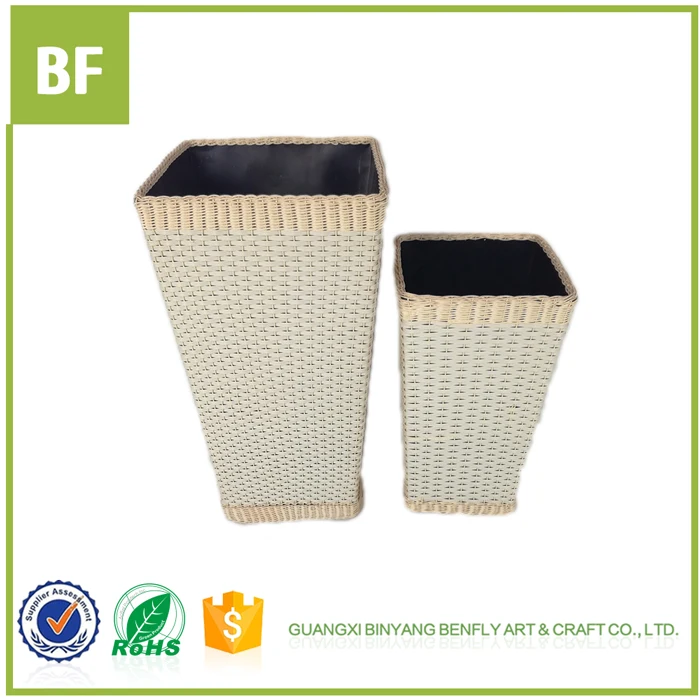 Handmade Rattan Large Plant Pots Planters Indoor Outdoor Garden Tall ...