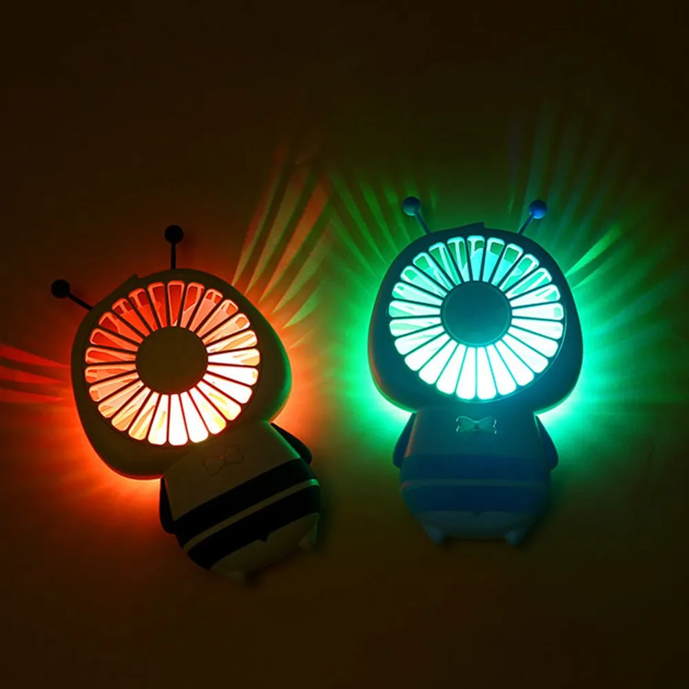 Newest Cute Bee Portable Led Rechargeable Battery Handheld Usb Mini Fan ...