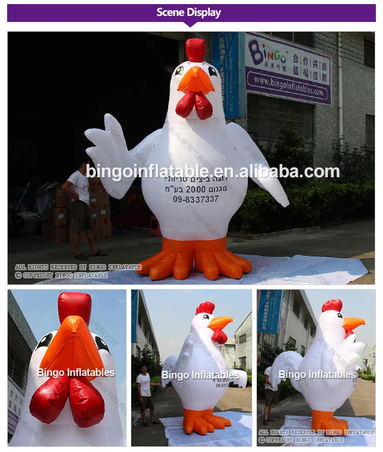 10ft. Animal Mascot Inflatable Rooster Chicken Balloon Sale In China ...