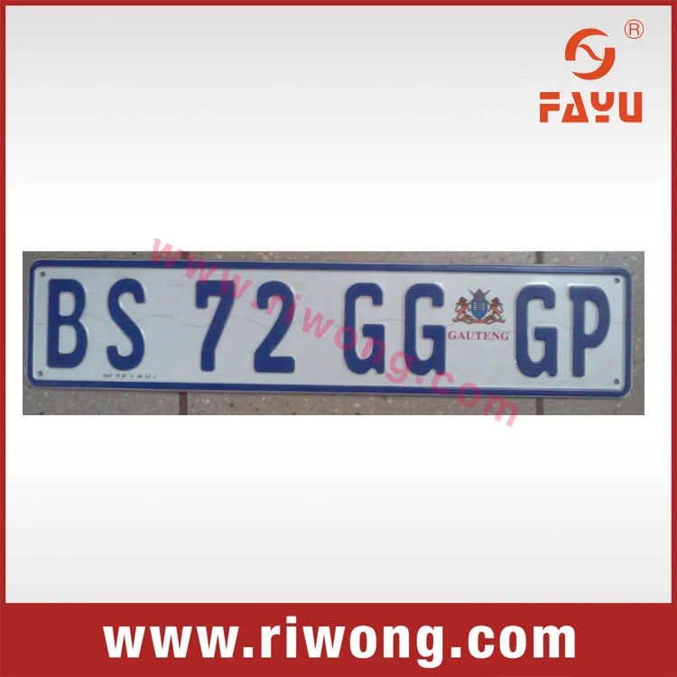 Reflective High Security Number Plate - Buy Blank Number Plate,Car ...