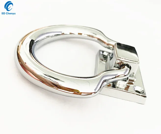 Classic Shiny Chrome Shell Shaped Chair Back Ring Pulls Handle For ...