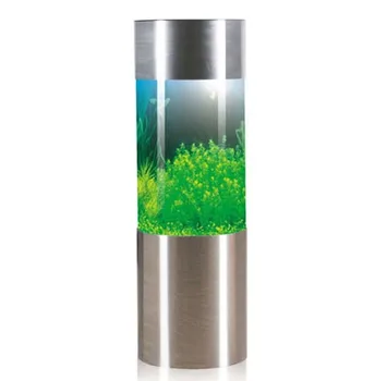 Round Aquarium Cylindrical Fish Tank Acrylic Aquarium Full Acrylic 360 ...