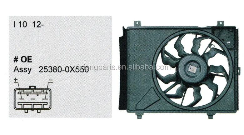 Car Air Conditioning 12v Radiator Fan For Hyundai I10 25380-0x550 - Buy ...