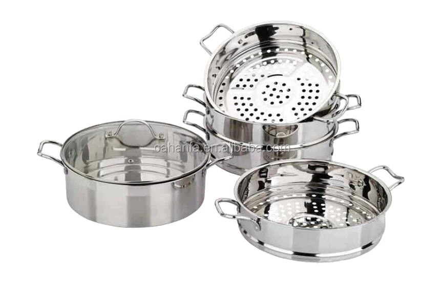 5 Layer Stainless Steel Steamer Set - Durable & Efficient