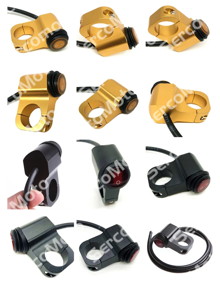 Waterproof 12v Motorcycle 7/8" 22mm Handlebar Switches Headlight Hazard ...