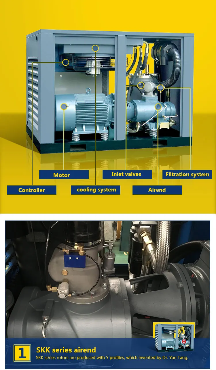 50HP Silent Air Compressor - Kaishan LG-6.2/8G for Pipeline Washing