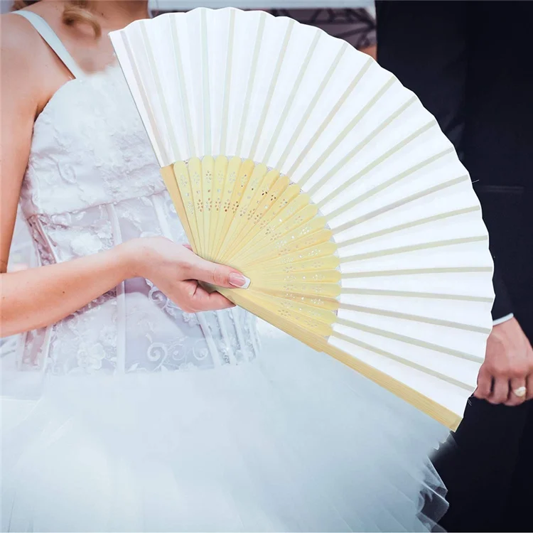 BSBH Bulk Wholesale Promotional Custom Logo Hand Held Paper Fan