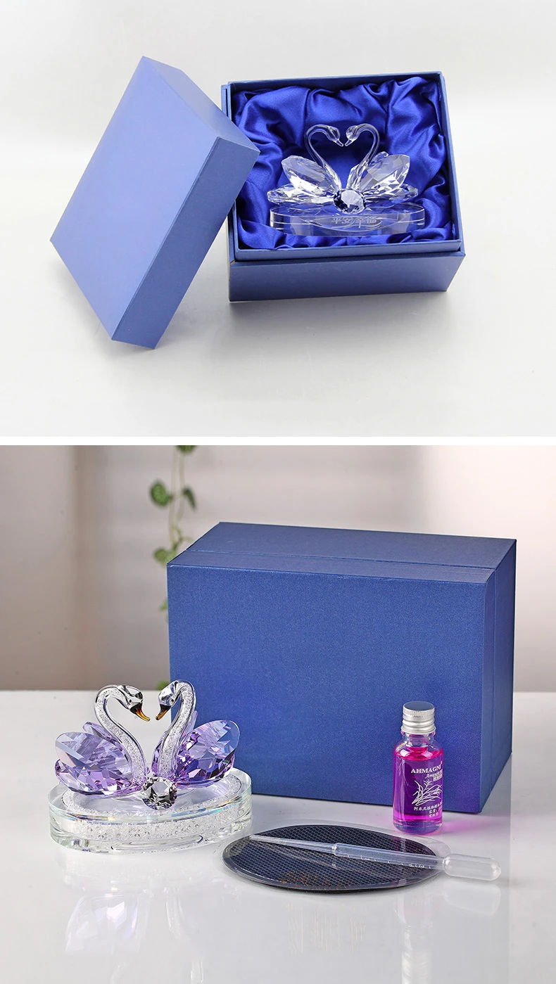 Wholesale K9 Glass Clear Crystal Swan for Wedding Gifts