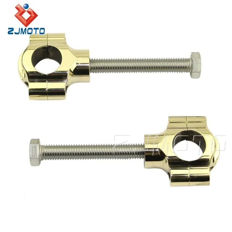 Old School Finned Solid Brass Risers Harley Bobber Chopper Springer 1 ...