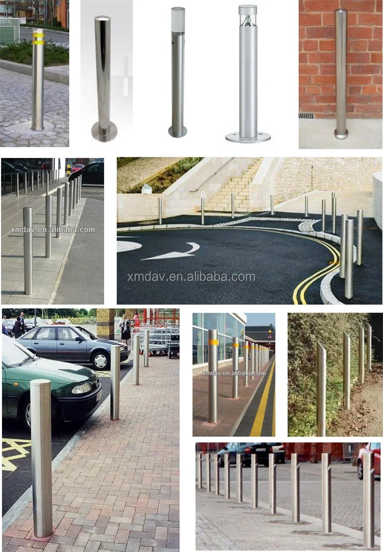 Parking Lot Barrier Post Removable Traffic Stainless Steel Bollards For ...