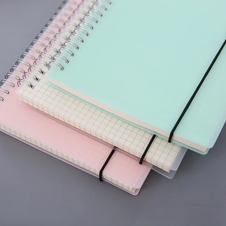 Custom Soft Hard Clear Pvc Plastic Cover Spiral Notebook A5 - Buy ...