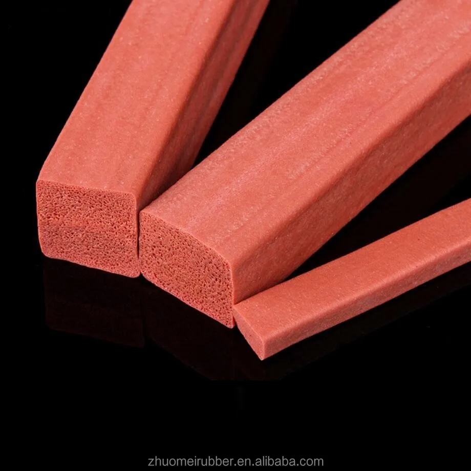 Joint en mousse de silicone rectangulaire, bande d'étanchéité en éponge ...