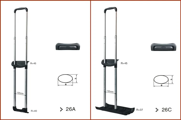 High Quality Replacement Luggage Trolley Handle Telescopic Pull Handle ...