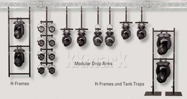 U Torm Modular Truss Rigging System for Events - Black U-Drop U-frame