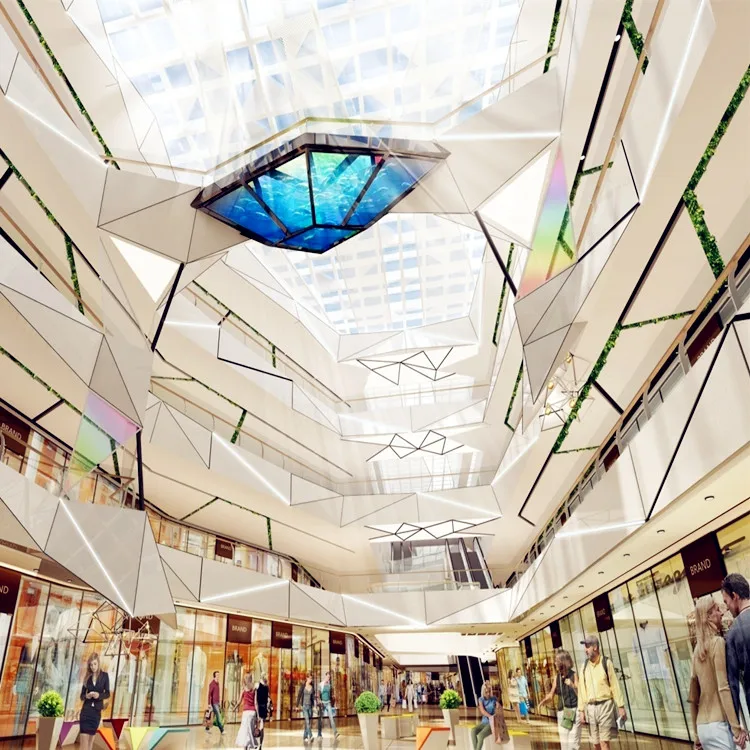 Modern Design Tempered Glass Skylight Roof for Shopping Mall