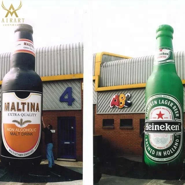 Giant Custom Inflatable Beer Bottle Model With Banner Logo - Buy 2018 ...
