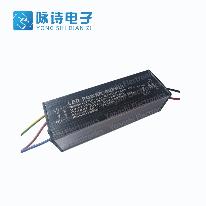 50w Led Driver 1500ma Dc 27v To 36v 10s5p Waterproof For Outdoor Flood ...