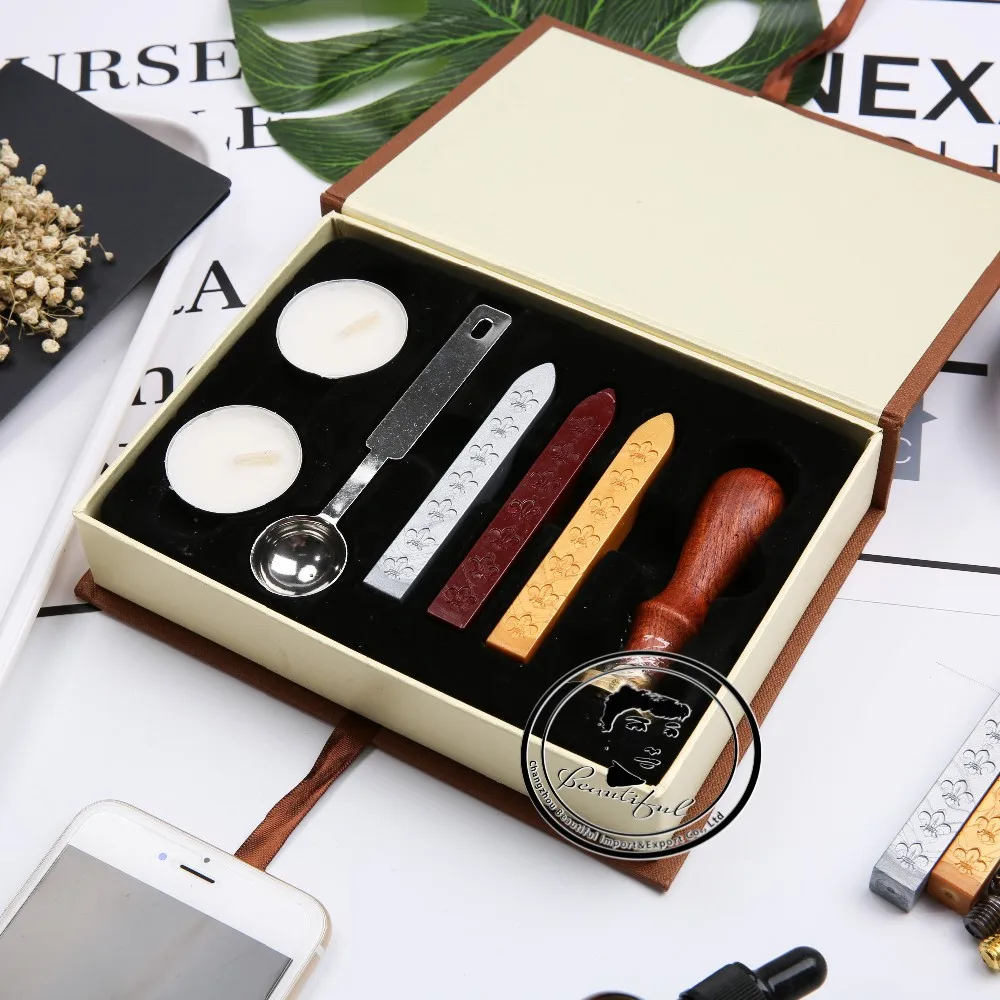Hot Selling Cardboard Box Wax Stamp Set For Gift Wax Seal Kit - Buy Wax ...