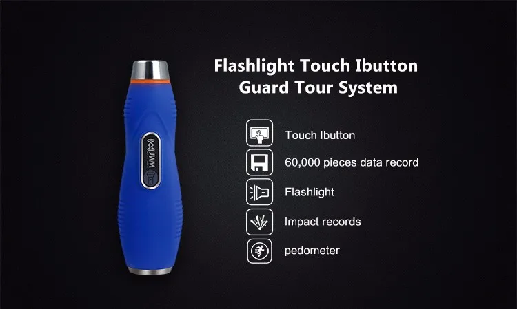 5000es Flash Torch Touch Button Security Guard Patrol Wand/system ...