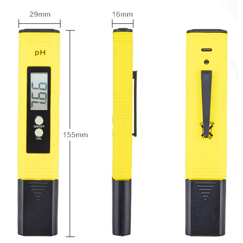 Portable 0-14 Ph Meter Portable Digital Chlorine Alkalinity Meter Oem ...