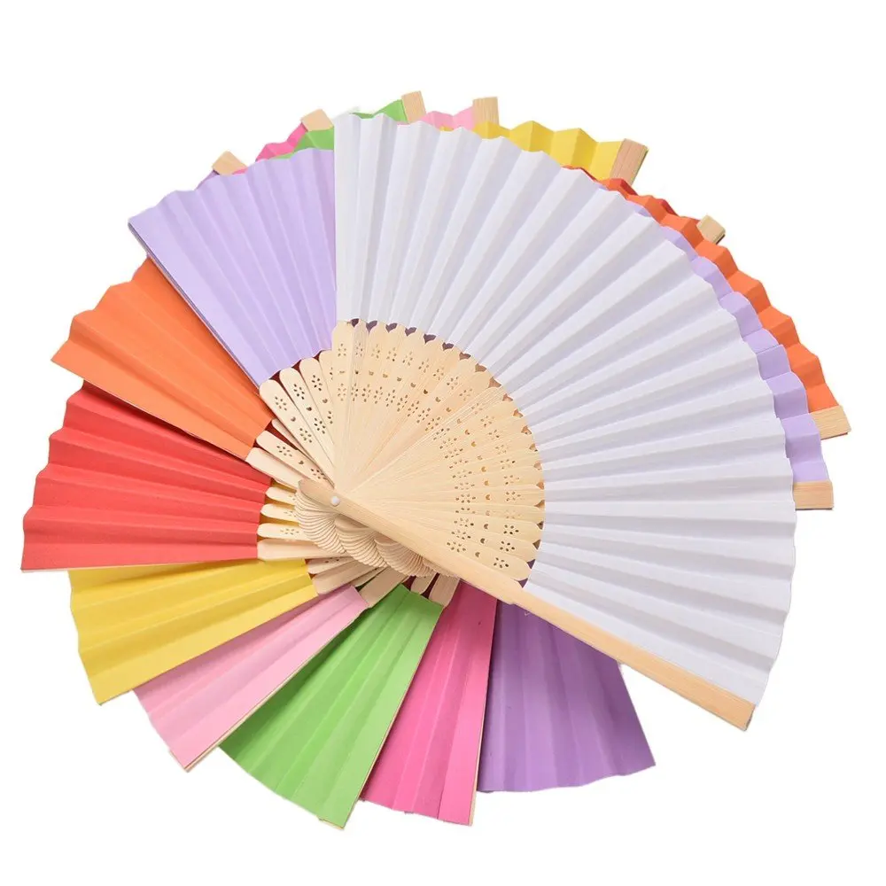QS Brand Custom logo Pure Printed Wedding Bamboo Hand Fan| Alibaba.com
