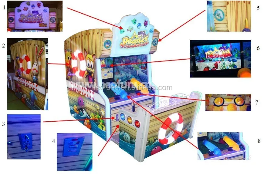 High Quality Hot Sale Coin Operated Protect Submarine Water Shooting ...