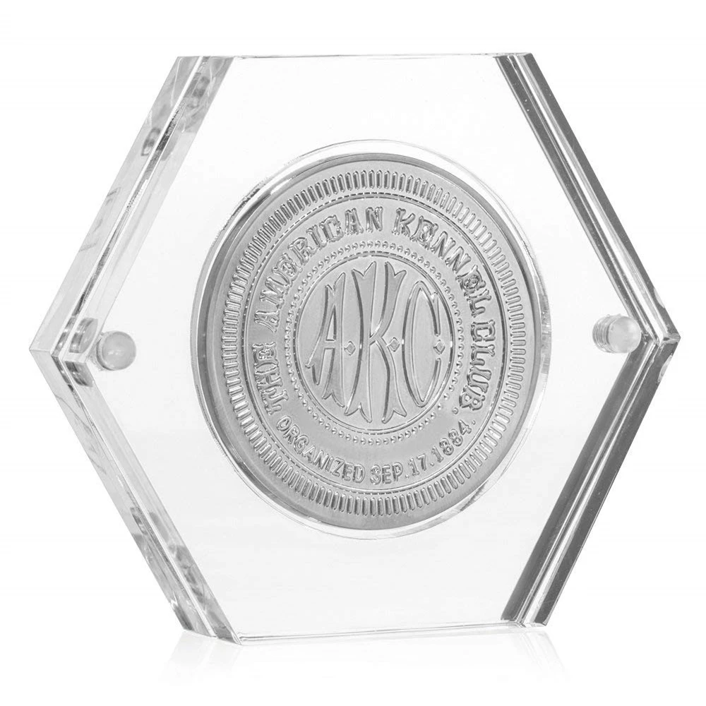 Clear Acrylic Challenge Coin Display - Stackable Hexagons