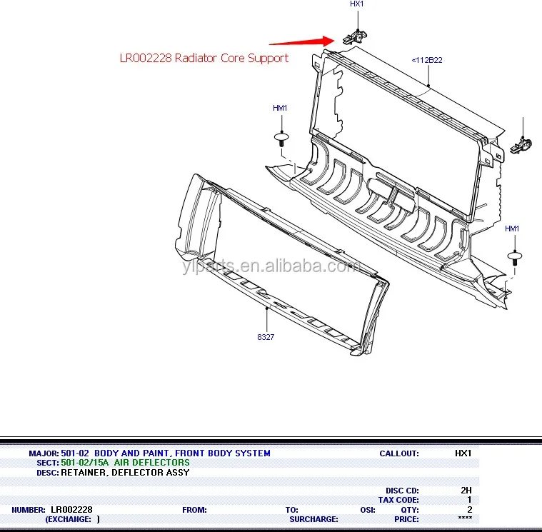 High Quality Yinglu Ralux Lr002228 Radiator Support For Freelander 2 ...