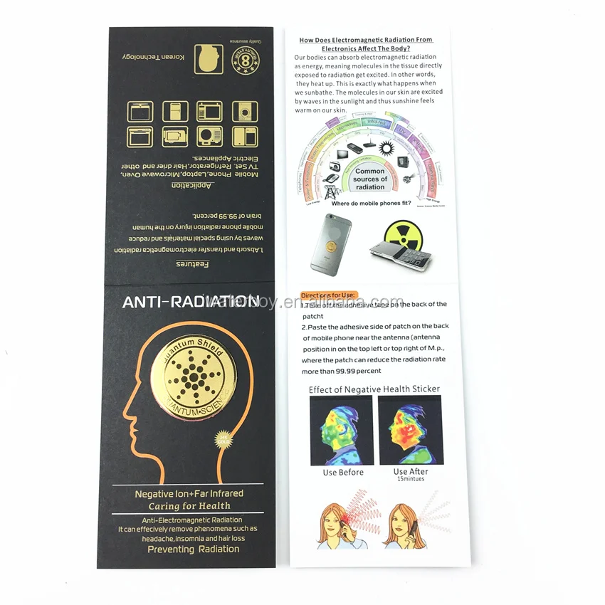 24k Gold Scalar Anti Radiation Sticker With Oppbag And Instruction ...