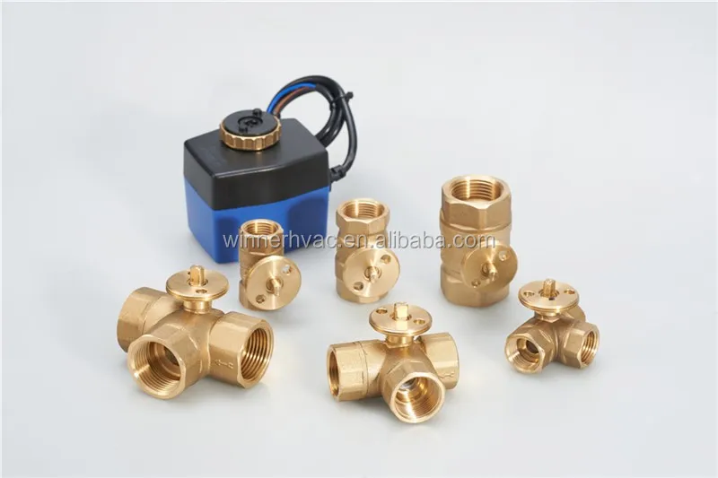 Hot/chilled Water 3/4" Dn20 2 Way Electric Actuator Brass Ball Valve ...