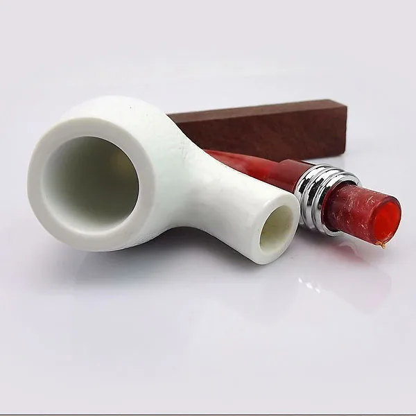 Classic Snow White Stone Tobacco Pipe Resin Smoking Pipe - Buy Snow ...