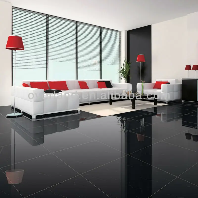 azulejo piso de cerâmica 600x600 preto b6015-Telhas-ID do produto ...