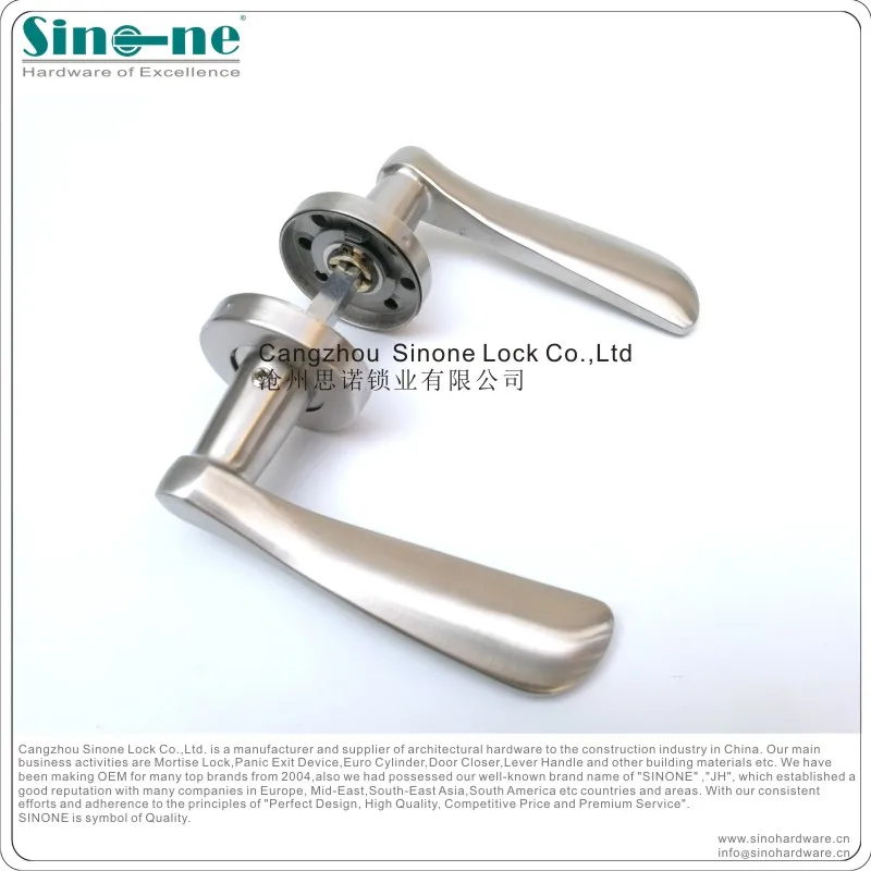 Euro Ss304 Fire Door Mortise Sash Lock Handle Hollow Tube Door Lever ...