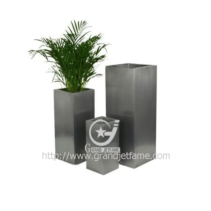 Bright Color Tall Vertical Square Red Planter Pot - Buy Tall Red ...