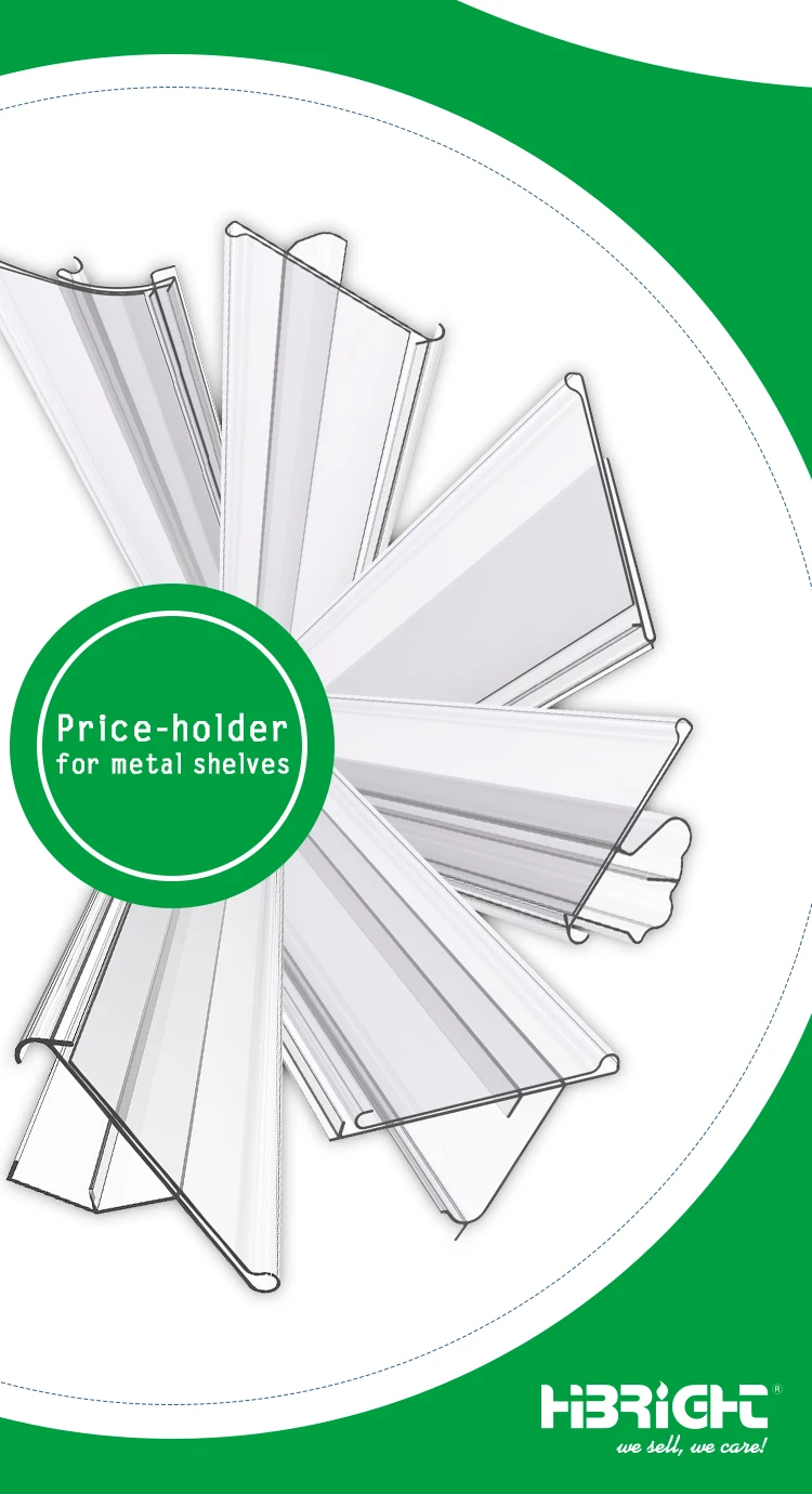 Hibright PVC Data Strip Label Channel Scanner Rail Shelf Talker