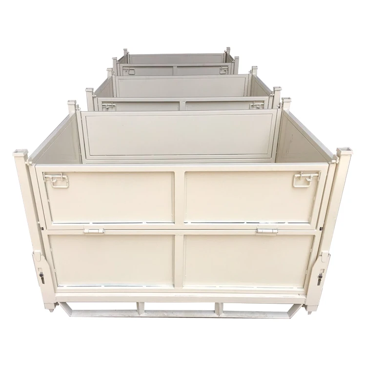 Gty Folding Warehouse Bins Collapsible Industrial Metal Cage Steel ...