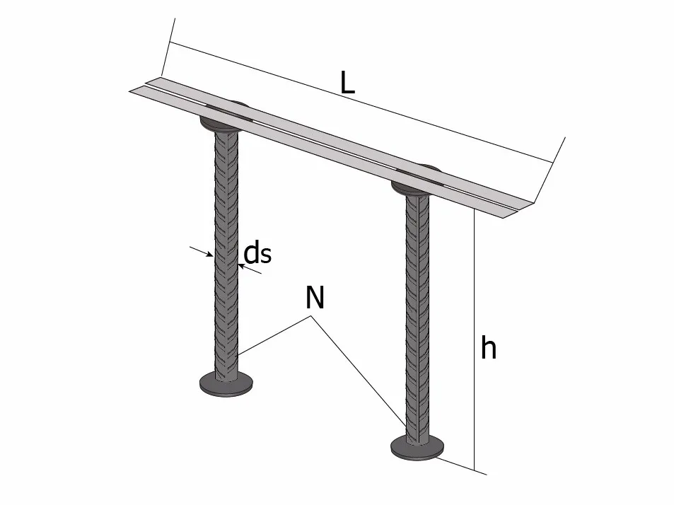 Double Headed Punch Shear Stud Rail for Shear Reinforcement