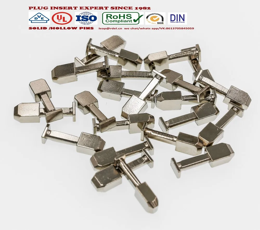 5.0mm 2.5a India Plug With 5/6a Crimping Brass Pin Components Hollow ...