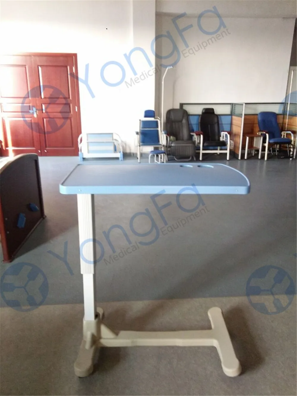 Yft-001 High Quality Folding Hospital Bedside Dining Table With Wheels ...