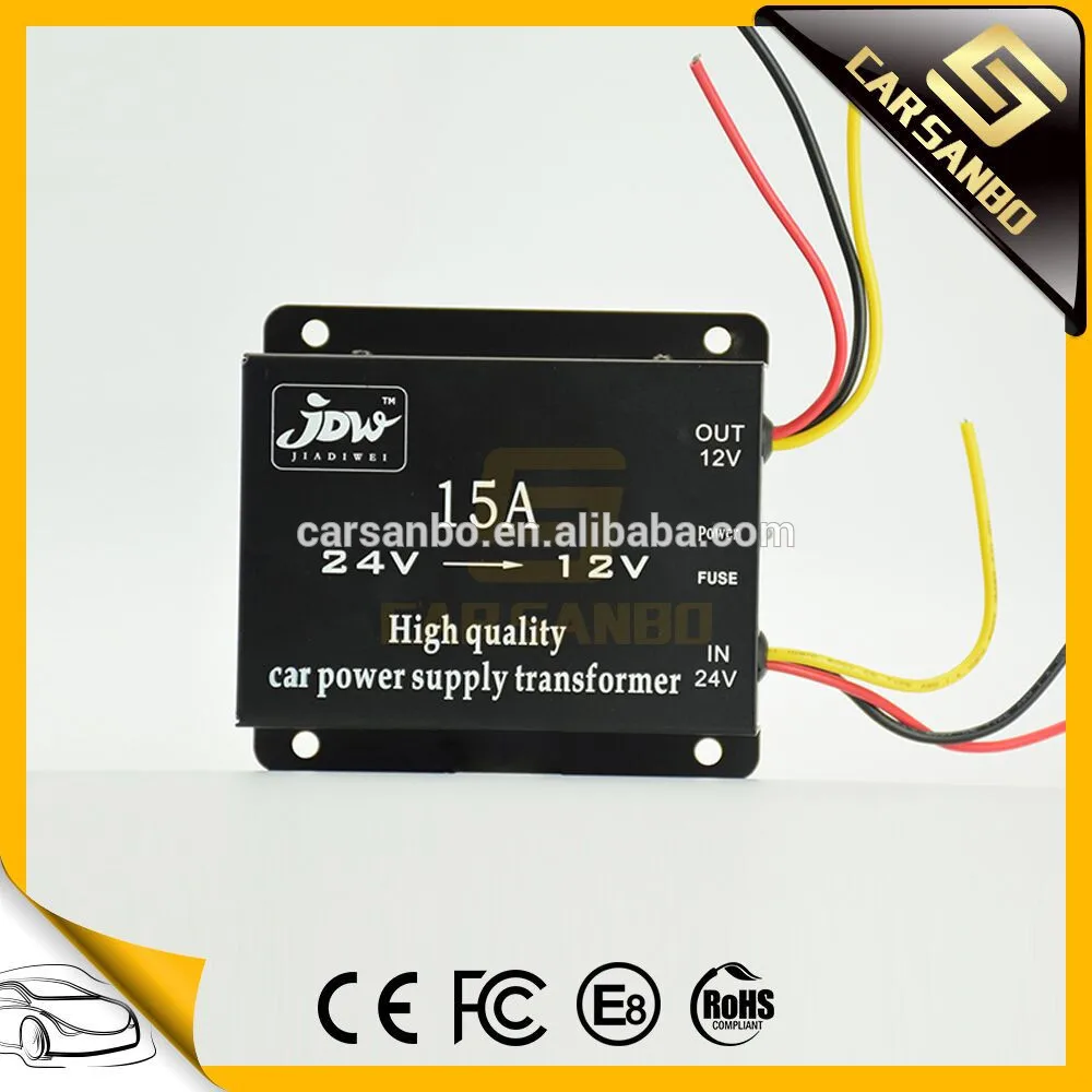 24v To 12v(15a) Step-down Transformer For Universal Car - Buy 24v To ...