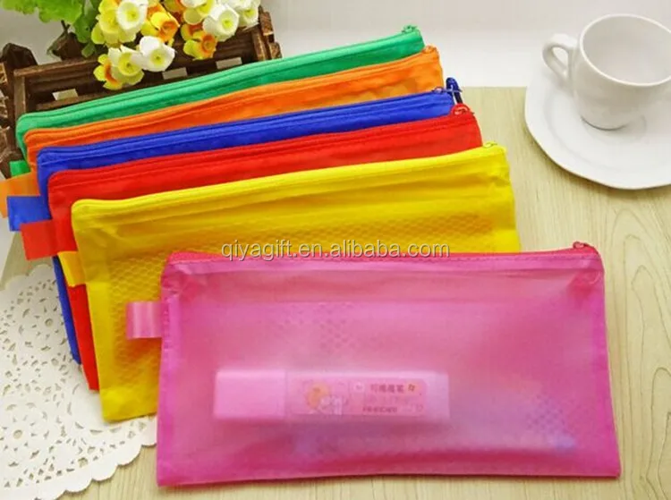Customized Mesh Inner Pvc Pencil Case With Compartments - Buy Pencil ...