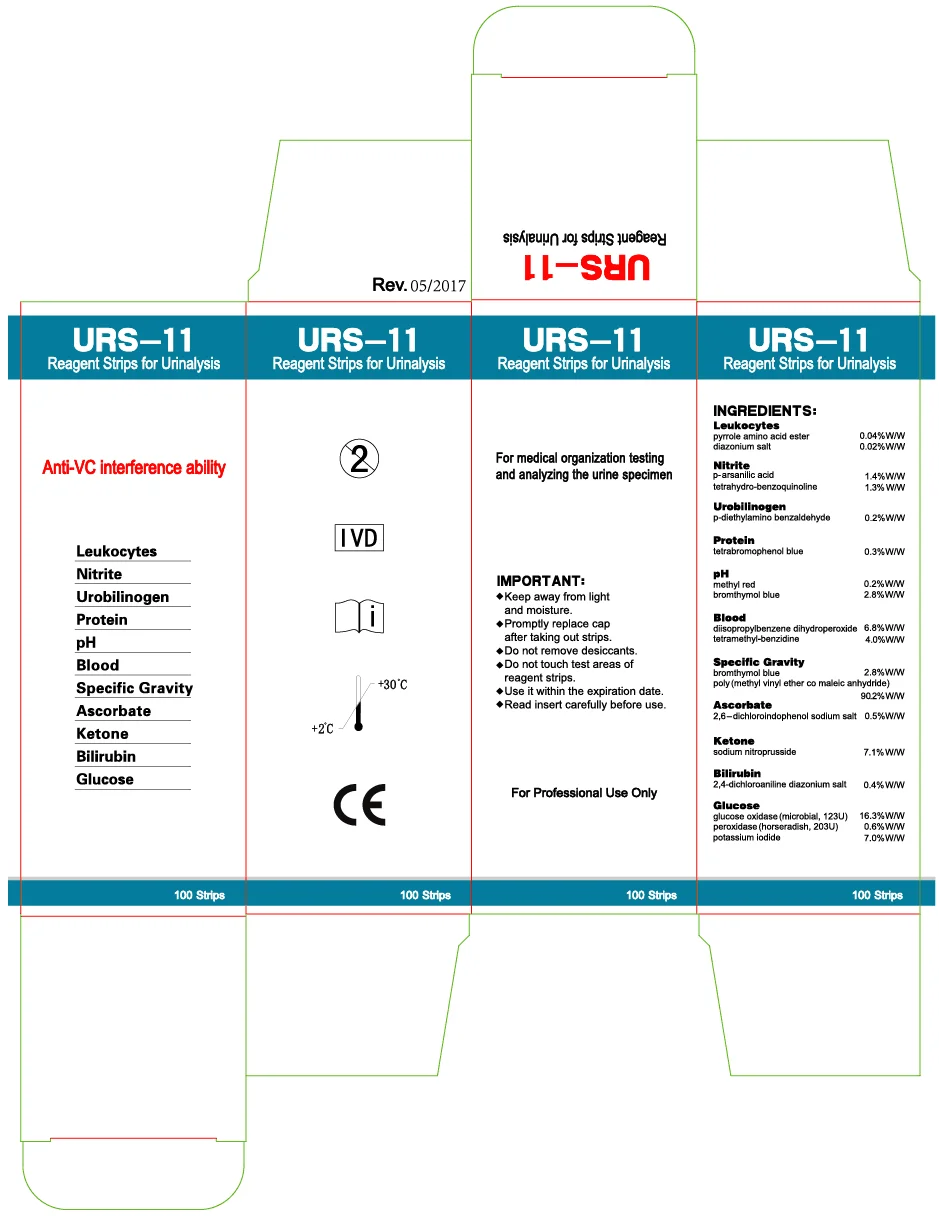 Reagent Strips For Urinalysis Urs-11 With Fda,Ce,Iso Certificate - Buy ...