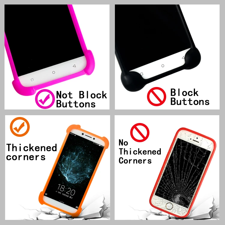 Customizable Logo Universal Phone Cases - Shockproof Silicone