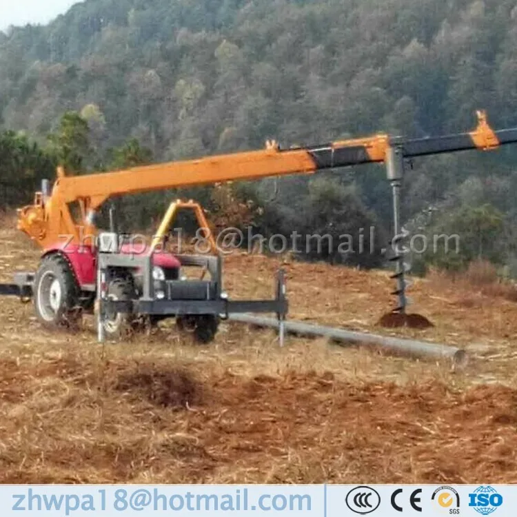 2015 New Type Pole Digger & Pole Erection Motors Handling Cranes - Buy ...