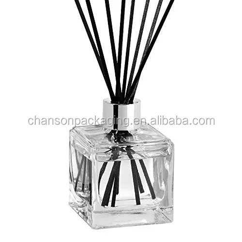 Empty 120ml Square Aromatherapy Reed Diffuser Fragrance Glass Bottle ...