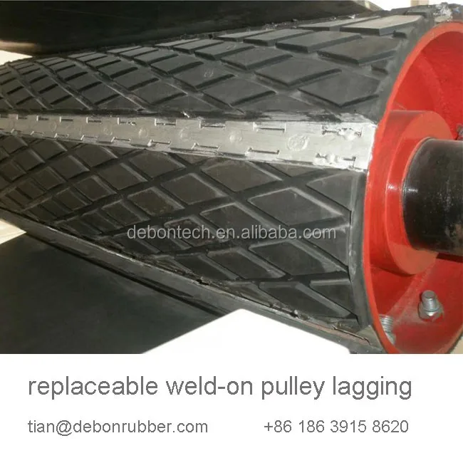 Weld on Pulley Slide Lagging Rubber Sheet - Durable & Efficient