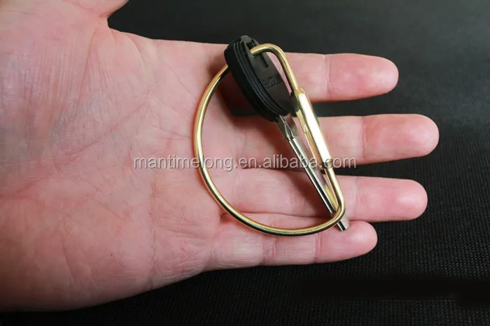Brass Key Ring Handmade D Shape Key Chain Outdoor Edc Tool - Buy Brass ...
