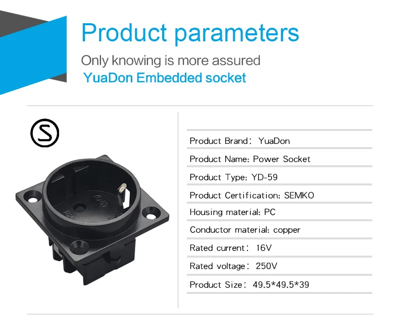 SEMKO Certified Schuko Plug - Reliable Electrical Solution