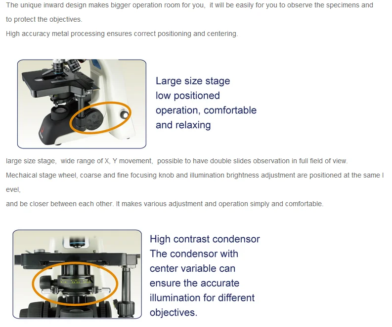 100x-1000x Phenix Biological Phase Contrast Condenser With Microscope ...